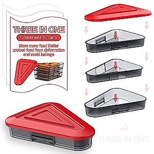 Pizza Storage Container, Expandable Pizza Slice Container, Reusable Pizza Pan Pizza Box Set with Lids to Leftover Organization and Space Saver