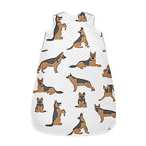 German Shepherd Dogs Baby Sleeping Bag,Baby Wearable Blanket,Toddler Sleep Sack,Sleep Suit for Infant Newborn Babies 0-6 Months