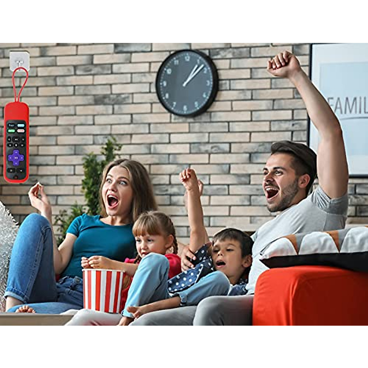 TOKERSE Glow Remote Cover for Roku Steaming Stick/Voice/Express/Premiere Remote - Silicone Case Cover for TCL Hisense Roku TV Smart TV Remote Control Replacement Cover Case Glow in The Dark - GlowBlue