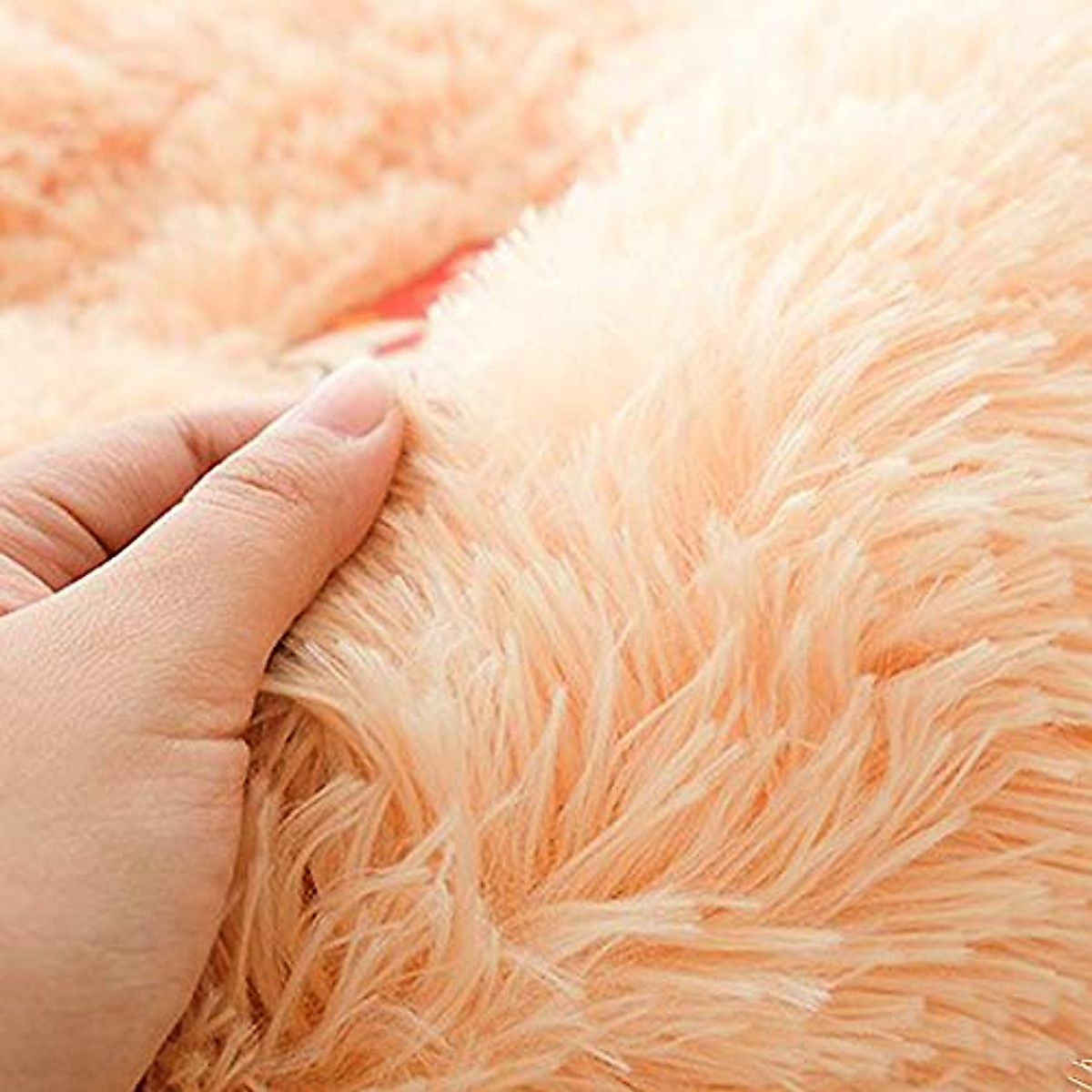 Fuerlun Dog Bed, Square Calming Warming Plush Cuddler, XL Extra Large Dog Bed & Furniture Anti Anxiety Cushion Bed (Light Gray, L)