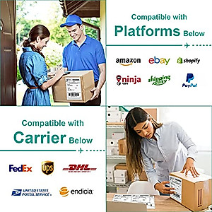 MFLABEL Half Sheet Labels Laser/Ink Jet Shipping Labels 8.5 x 11 Inches Packaging Labels, Address Labels for Laser & Inkjet Printers, 500 Count(250 Sheets)