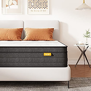 Sweetnight Full Size Mattress, 10-Inch Full Size Mattress in a Box, Gel Memory Foam and Individual Pocket Spring Hybrid Mattress, Full Bed Mattress for Cool Sleep, Supportive & Pressure Relief