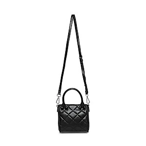 Steve Madden BBABI Quilted Top Handle Crossbody, Black