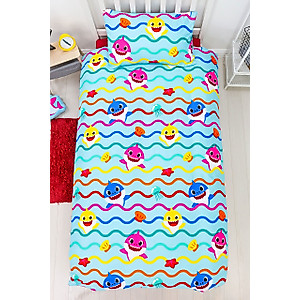 Character World Baby Shark Rainbow Single Duvet Cover Set