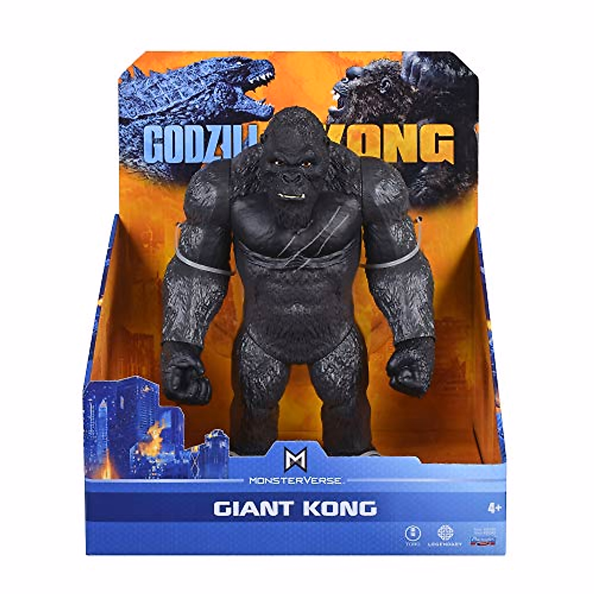 MonsterVerse MNG07310 Godzilla vs Kong Giant King Kong, Black, 11"