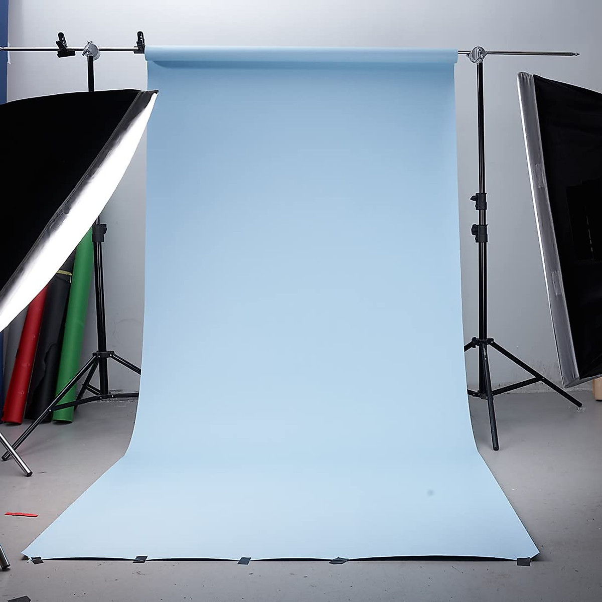 Yizhily Seamless Photogrphy Background Paper, Paper Backdrop Roll for Photoshoot, 53" x16', Jet
