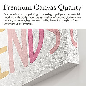 EVXID Nursery Sister Make The Best Friends Canvas Poster Painting Grils Room Wall Art, Sisters Twins Print Picture Artwork Framed Ready to Hang for Kids Play Room Wall Decor 12 x 15 inch