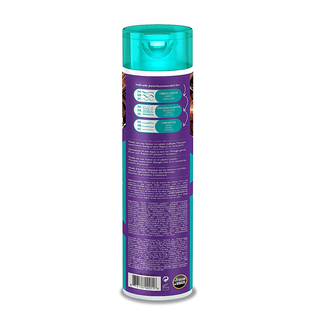 NOVEX My Curls Shampoo - 10.14 oz - Defines Curls -Controls Volume - Reduces Frizz - Adds Softness - For All Curly Hair Types