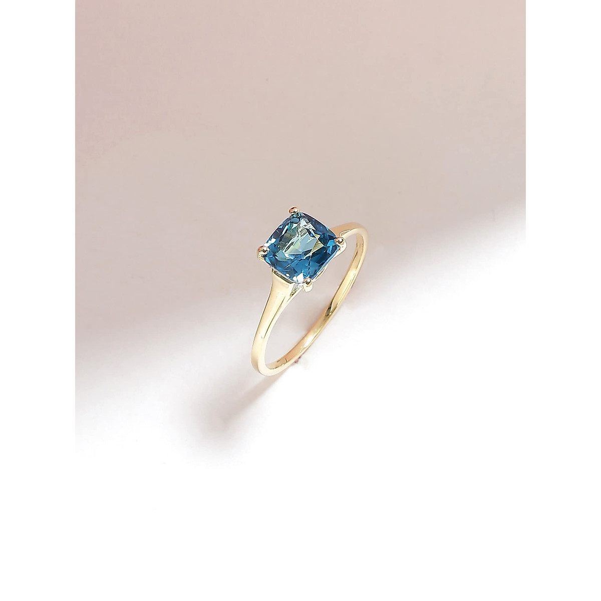 YoTreasure 1.81 ct. t.w. London Blue Topaz 10kt Yellow Gold Solitaire Ring Jewelry