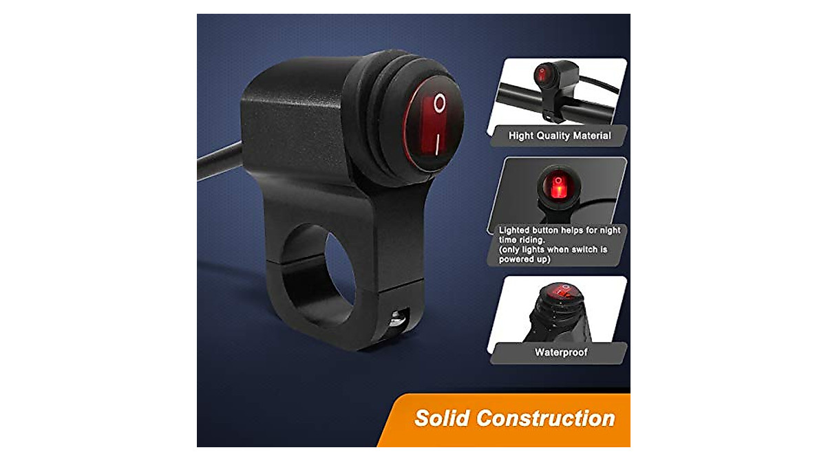 Durable 12V ATV Handlebar Light Switch for Motorcycles