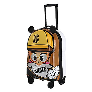 GinzaTravel Children's Fashion Suitcase 18 Inch Children's Fun Series No. 4 (Twin Series) (Sunshine Boy, 18")
