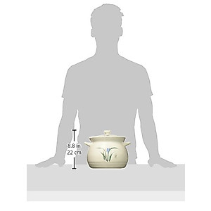 Uniware Heavy Duty Heat Proof Ceramic Pot, White, (4.3 Liter(8.6"D x 6.7"H /22cm D x 17CM H ))