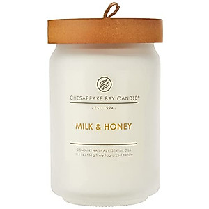 Chesapeake Bay Candle PT92191 Candle Scented Candle, Milk & Honey, Large Jar
