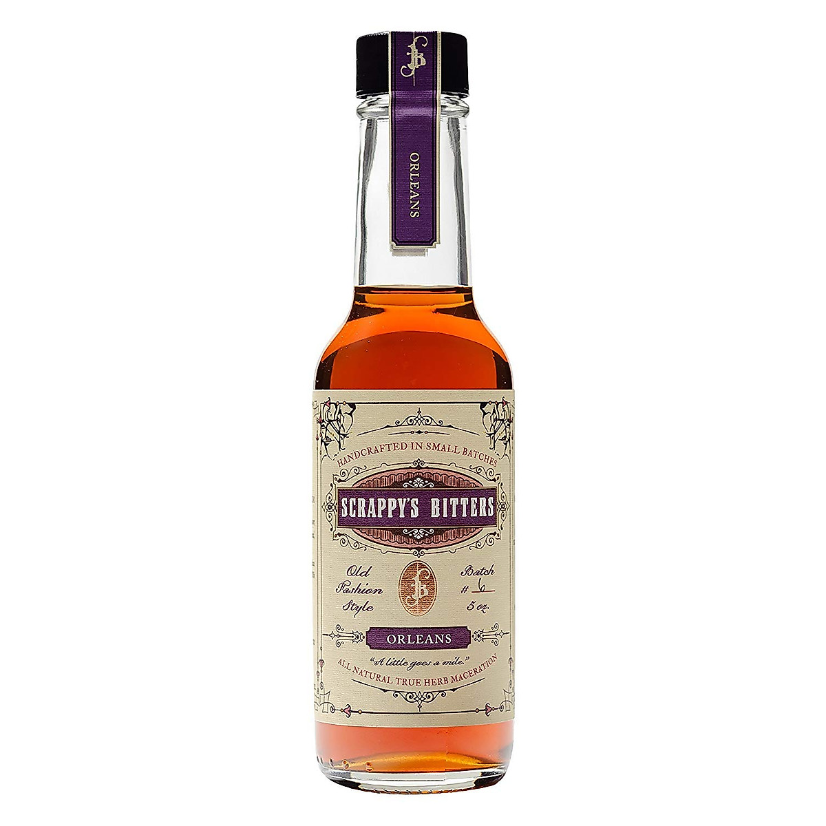 Scrappy's Bitters - Orleans, 5 oz - Organic Ingredients, Finest Herbs & Zests, No Extracts, Artificial Flavors, Chemicals or Dyes. Made in the USA!