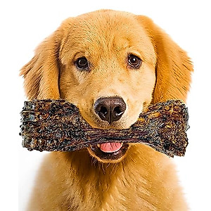 Lively Tails Liver Coated Dog Bones for Aggressive Chewers, Natural Dog Bones for Large Dogs, Beef Shin Large Dog Bones for Medium Dogs, Bones for Dogs Long Lasting, Dog Chew Bones - 1 Count
