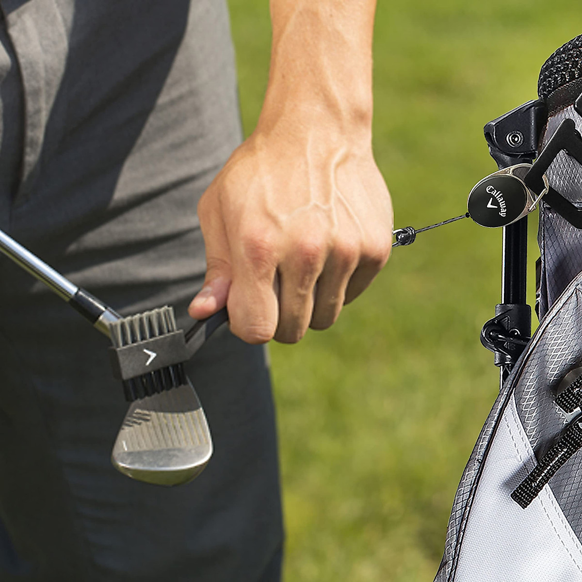 Callaway unisex adult Black Golf Hat Gift Set, Black, Golf Club Brush Plastic Golf Tees