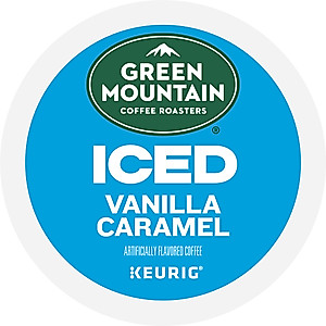 Green Mountain Coffee Roasters ICED Vanilla Caramel, Single Serve Keurig K-Cup Pods, Flavored Iced Coffee, 12 Count(Pack of 6)