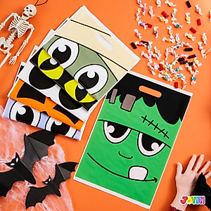 JOYIN 72 Pcs Halloween Goodie Bags for Trick-or-Treating, Halloween Snacks, Halloween Party Favors, Event Party Favor Supplies, Halloween Trick or Treat Bags, Classroom Goody Bags