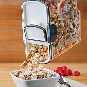 PrepWorks by Progressive 4.5-Quart Large Plastic Cereal Keeper Container with Airtight Lid and Measurement Markings, Clear