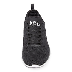 APL: Athletic Propulsion Labs Women's TechLoom Phantom Sneakers, Black/Metallic Silver, 7.5 Medium US
