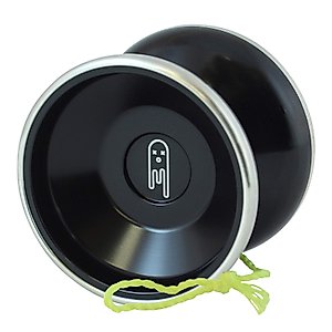 Black Yoyo King Ghost Bi Metal Aluminum and Steel Professional Trick Yoyo with Ball Bearing Axle and Extra String