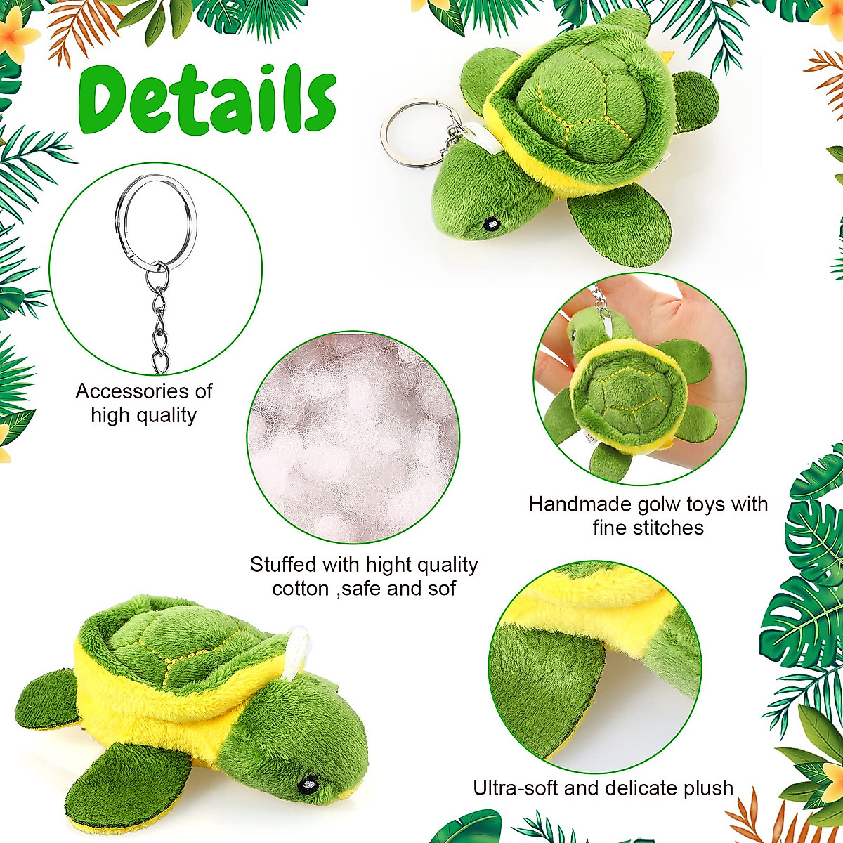 12 Pieces Plush Stuffed Ocean Animals, Mini Soft Stuffed Sea Animals Bulk Sea Creatures Toys for Kids(Small Turtle Style,3.2 Inch)