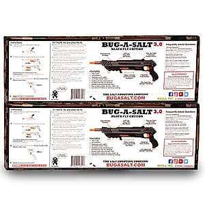 BUG-A-SALT Black Fly 3.0 (2-Pack), Spring-Piston