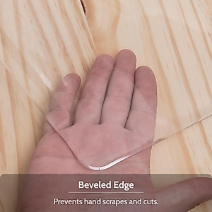 Awnour Clear Desk Mat on top of desks - 24 x 14 inches - Clear Transparent Plastic Desk Protector - Desk Writing Mat for Office and Home