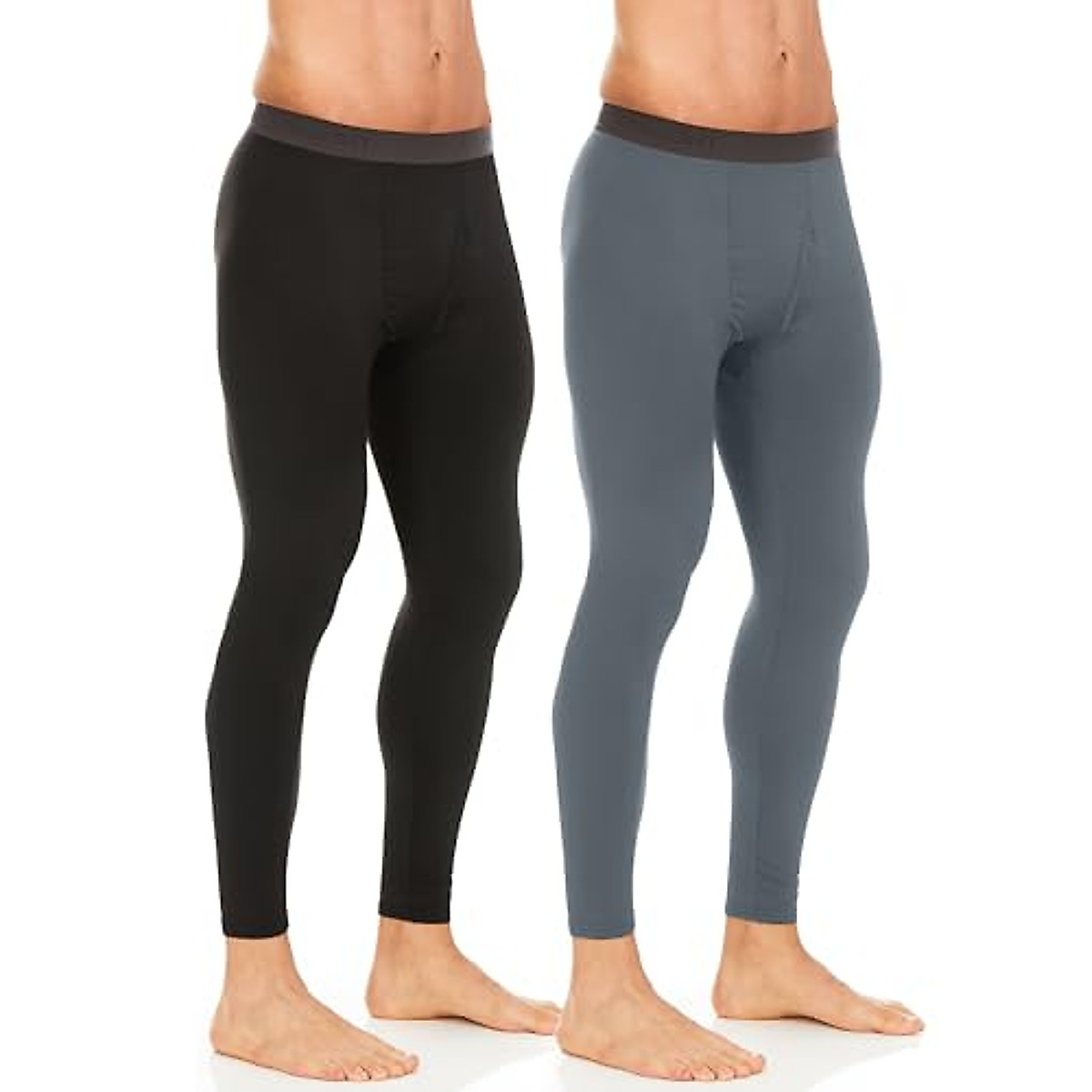 Thermajohn Mens Thermal Underwear Set Pants Long Johns Bottoms Thermal Leggings for Men Extreme Cold(Black, Charcoal, X-Large)