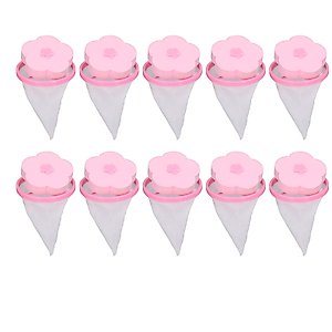 10Pcs Washing Machine Filter Bag, Floating Reusable High Efficiency Laundry Lint Mesh Bag for Household Pet Dog Cat Hair Removing (Type A)