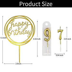 IBLESSU 10-Pieces Number Birthday Candles - Birthday Candles, Number 0-9 Glitter Cake Topper Decoration for Birthday, Birthday Candles for Cake, Cake Candles for Wedding Party, Gold Candles