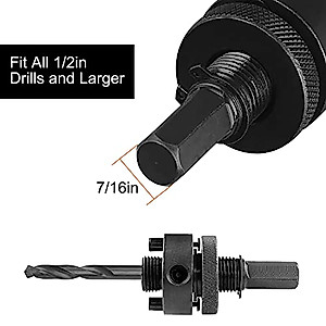 4-1/4 Inch Hole Saw with Heavy Duty Arbor, HSS Bi-Metal Holesaw Drill Bits 38mm Depth Hole Cutter Saw for Easily Drilling Soft Metal, Plywood, Plastic, Drywall, Wood, Fiberboard (108mm)
