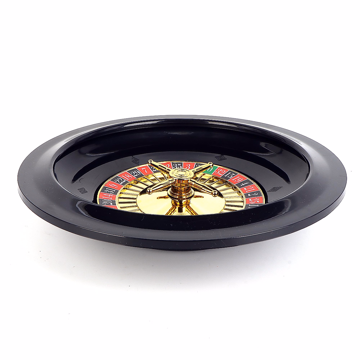 Leather&Arts 10 Inch Roulette Set Casino Game Kit Contains Plastic Roulette Wheel,Chips,Playing Cards,Felt Layout