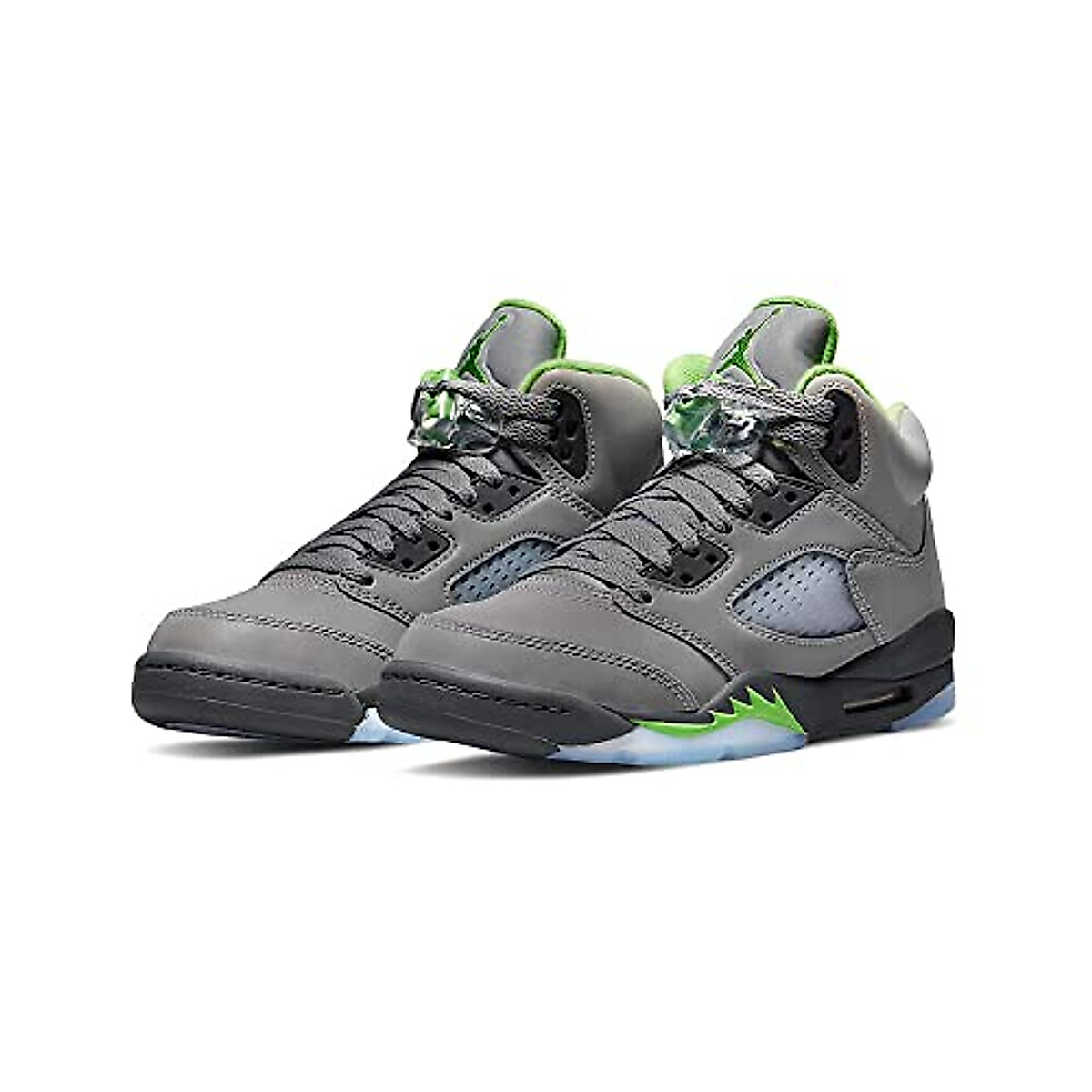 Jordan Boy's Air Jordan 5 Retro (Big Kid) Silver/Green Bean/Flint Grey 4 Big Kid M