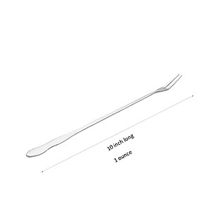 10 Inches Long Pickle Fork, 5 Pcs Long Handle Olive Fork, Stainless Steel Cocktail Forks, Pickle Grabber, Pickle Picker, 2 Prong Dessert Forks, Fruit Fork