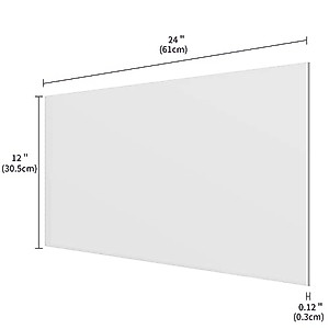ANRISIN Clear Acrylic Sheets 12” x 24” x 1/8", 2 Pack 3mm Cast Plexiglass for DIY Display Projects, Cut to Size