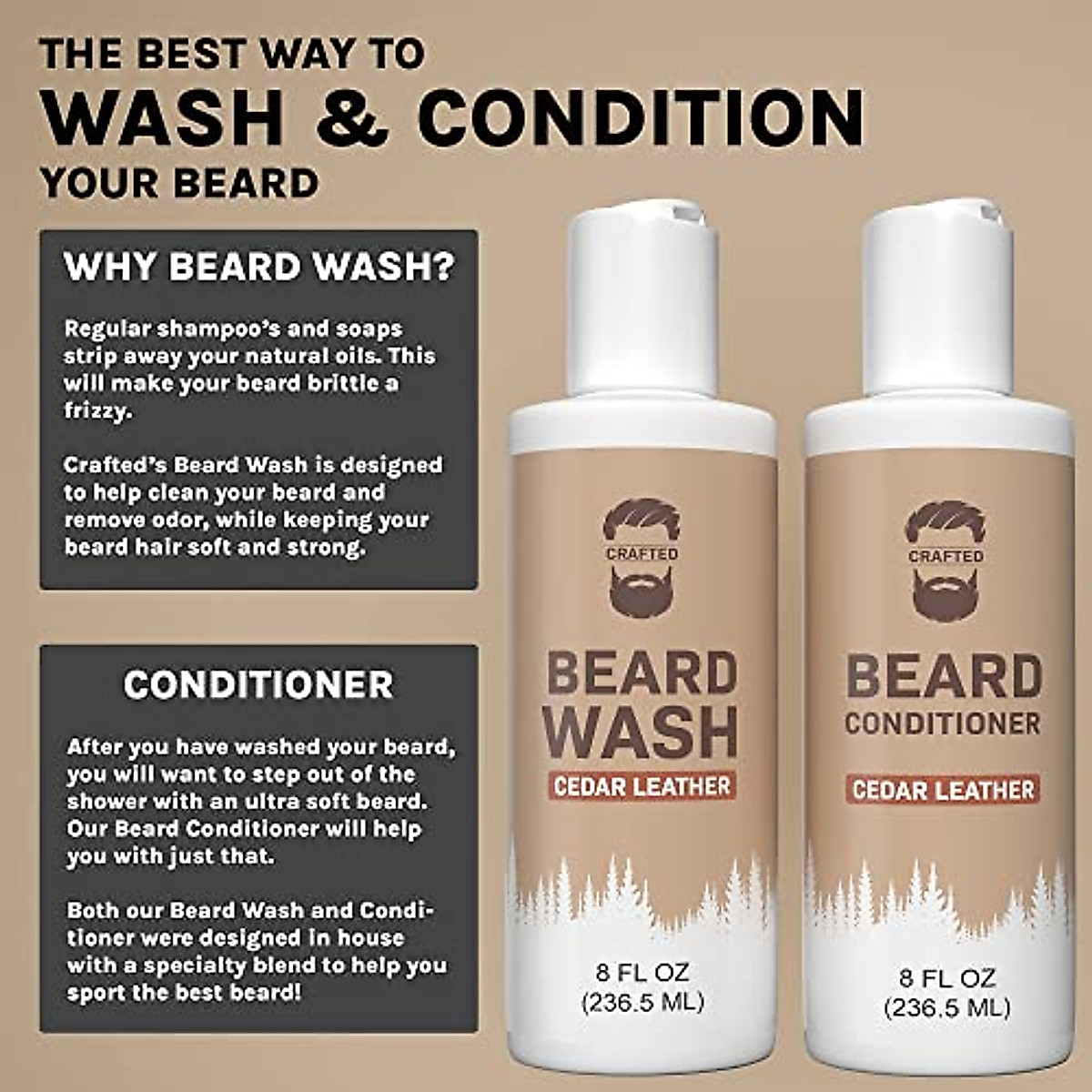 Beard Kit - Cedar Leather - 4 items set (CL)