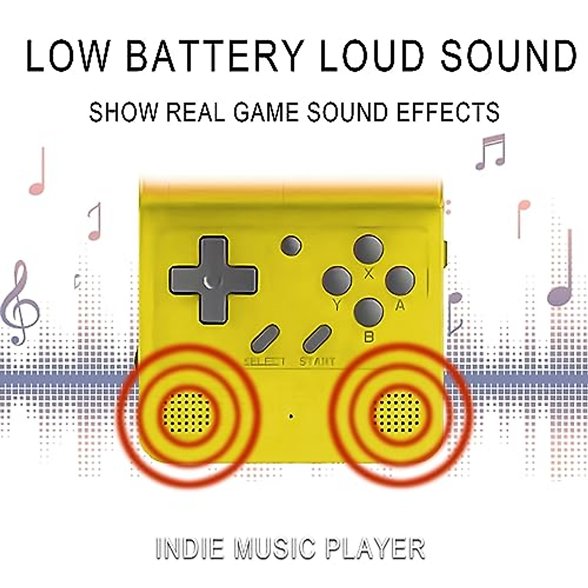 Handheld Clamshell Games Consoles Retro Game Console 12 Emulators 1000+ Gaming 3.0 inch HD Screen Video Game Console Support Independent Music Player Function-Yellow||V90-64G