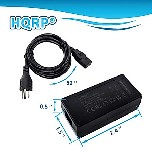 HQRP 48V POE Injector IEEE 802.3AT Compatible with Mitel 5300 Series 5330 5330e 5340 5340e 5360 5312 5324 5320 IP Phone + HQRP Euro Plug Adapter