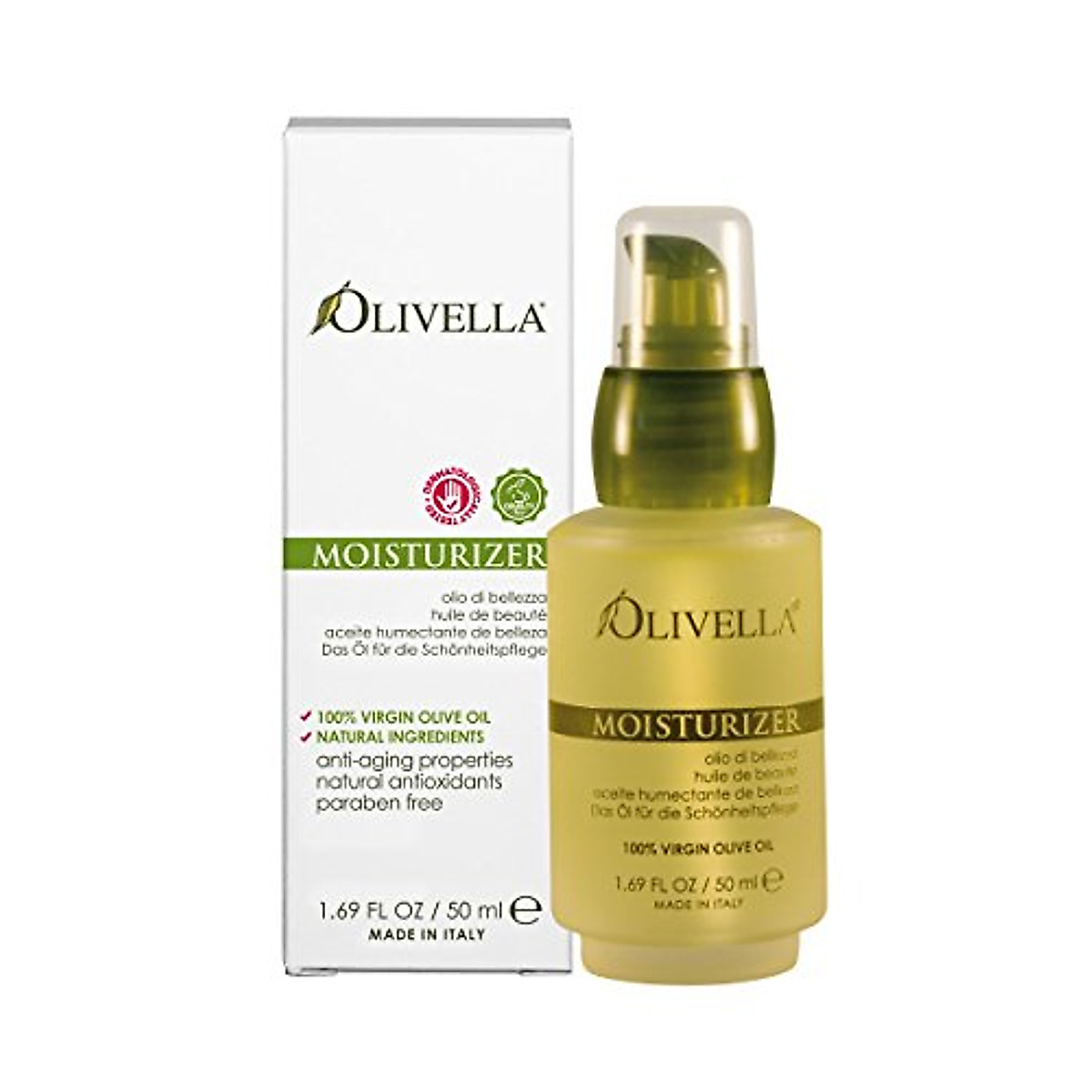 Olivella Olivella All Natural Virgin Olive Oil Moisturizer, for All Skin Types, 1.69 Oz, 1.69 Oz