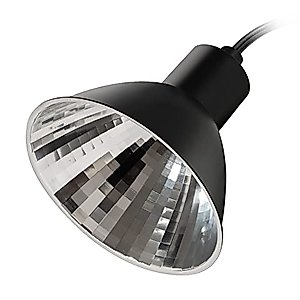 Protover Reptile Lamp Fixture 4 Inches Cap Lamp Fixure, Wider Irradation Range with Hanging Hook & Spring Clip, Halogen Mini Dome Lamp for Reptiles Terrarium and Aquarium
