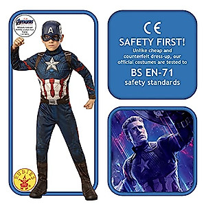 Rubie's Marvel: Avengers Endgame Child's Captain America Costume & Mask, Large
