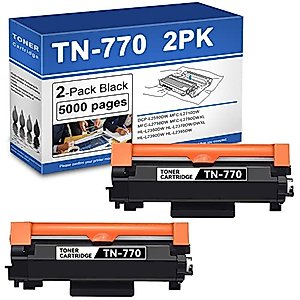Tink (2 Pack) TN770 Compatible TN-770 Black High Yield Toner Cartridge Replacement for Brother DCP-L2550DW MFC-L2710DW MFC-L2750DW MFC-L2750DWXL Printer Toner.