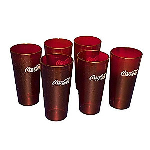 Supply Depot Coca Cola Restaurant Red Plastic Tumblers 16oz Carlisle, pack of 6