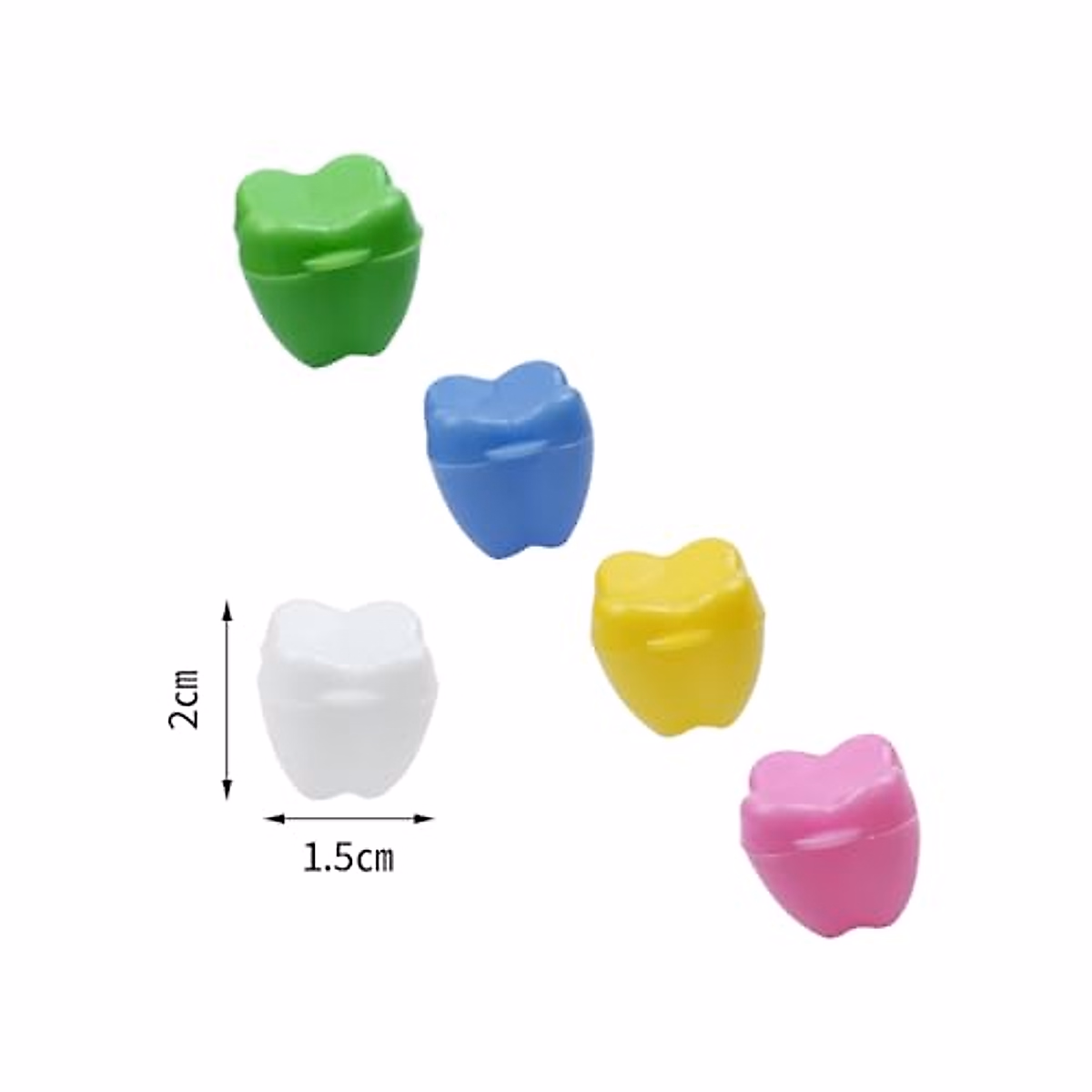 Teeth Storage Box, YOUYA DENTAL Lovely Baby Milk Tooth Fairy Box Tooth Organizer Teeth Save Box Container with Necklace Cases Gift for Kids Children- Colorful(50 Pieces)