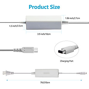 BXIZXD Charger for Wii U Gamepad, AC Power Adapter Charging Cord Replacement for Nintendo Wii U Gamepad