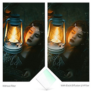 K&F Concept 100x100mm Square Black Diffuison 1/4 Effect Filter 28 Multi-Layer Coatings Dream Cinematic Effect Filter for Camera Lens