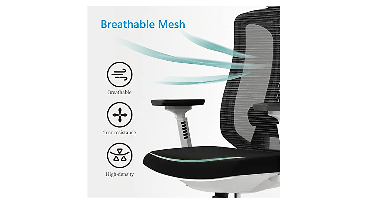 Logicfox Ergonomic Mesh Office Chair for Comfort & Support