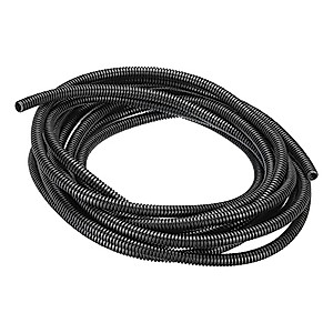 DMiotech 10mmx8mmx6m Plastic Non-Split Corrugated Tubing Indoor Outdoor Cord Management for Wrap Tidy Office Garden