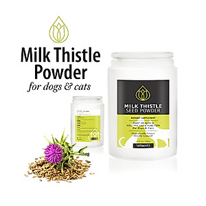 Teliapets Milk Thistle Seed Powder, Herbal & Effective, Natural, Ideal to Protect The Liver & Kidney Health, Against Allergies, Detoxifying, Antioxidant -for Dogs & Cats 23.4oz /700 gr